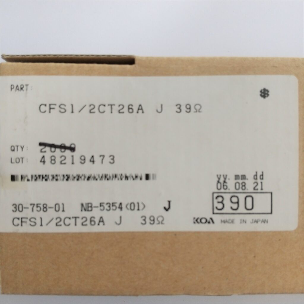 CFS1/2CT26A390J | トラント.net